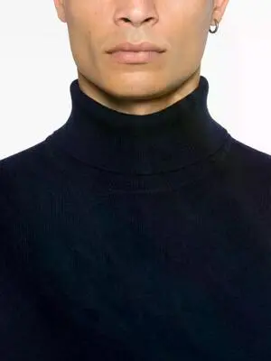 Fedeli Cashmere Roll-neck Sweater - Blue