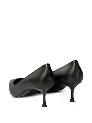 SERGIO LEVANTESI Ella Pointed-toe Leather Pumps - Black