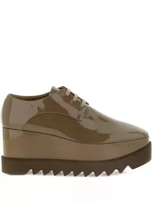 Stella McCartney Elyse Square-toe Wedge Oxford Shoes