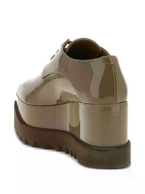 Stella McCartney Elyse Square-toe Wedge Oxford Shoes