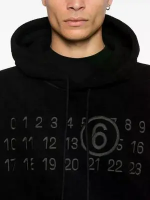 MAISON MARGIELA Numeric Logo Hoodie - Black