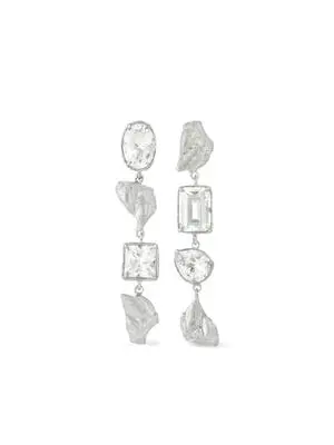 LOVENESS LEE Sami Sapphire Drop Earrings - Silver