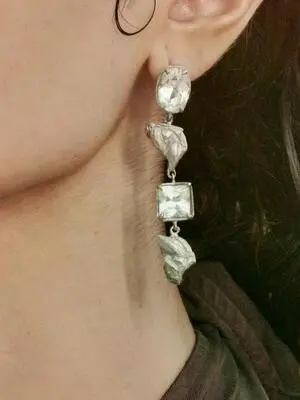 LOVENESS LEE Sami Sapphire Drop Earrings - Silver