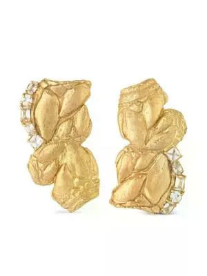 LOVENESS LEE Zakia Textured Sapphire Earrings - Gold