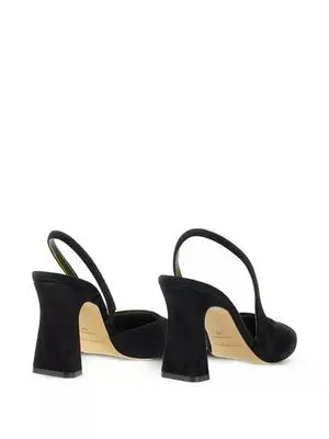 MARIA LUCA 90mm Eleonora Slingbacks With Gold-tone Cap Toe
