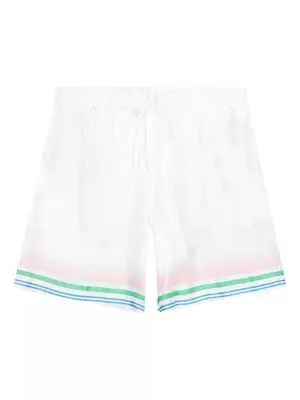 Casablanca Striped Drawstring Shorts