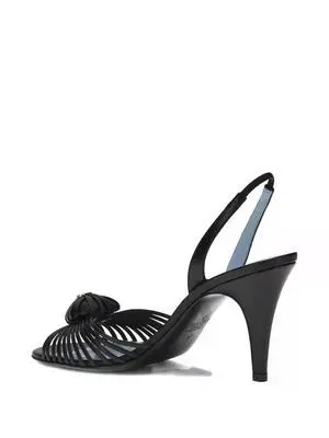 Valentino Garavani 85mm Royal Slingback Leather Sandals - Black