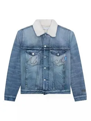 ADVISORY BOARD CRYSTALS Shearling-lined Denim Jacket