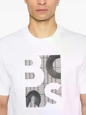 BOSS Logo Graphic-print T-shirt - White