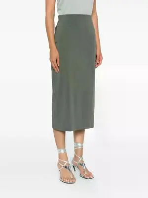 Alberta Ferretti Ribbed-knit Knee-length Skirt
