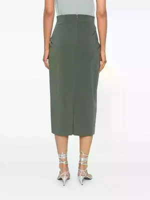 Alberta Ferretti Ribbed-knit Knee-length Skirt