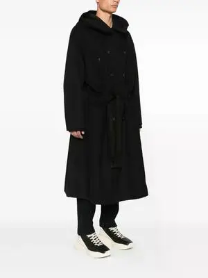 Y3 Hooded Double-breasted Coat