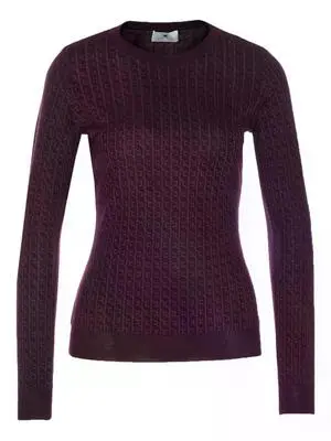 Elisabetta Franchi Patterned Jacquard Long-sleeve Top
