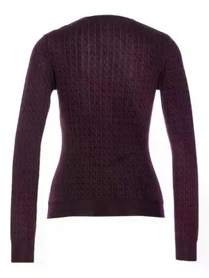 Elisabetta Franchi Patterned Jacquard Long-sleeve Top