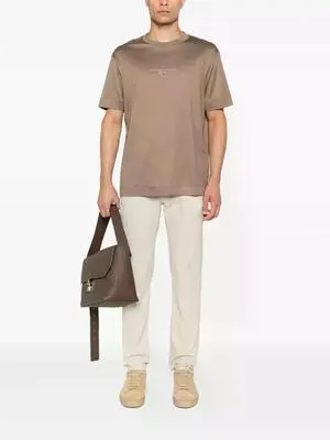 Emporio Armani Logo-embroidered T-shirt