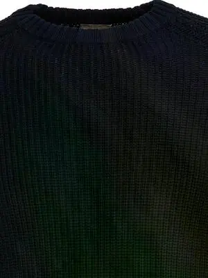 RAKKI Ribbed Crew-neck Sweater - Blue