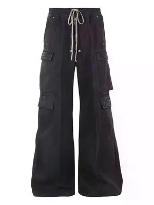 Rick Owens Drawstring Wide-leg Cargo Trousers