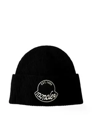 Moncler Logo-patch Beanie - Black