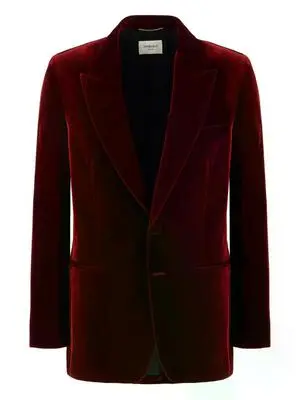 Saint Laurent Velvet Single-breasted Blazer