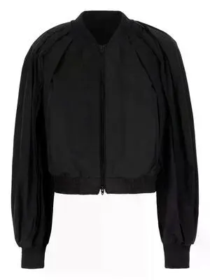 JUUN.J Pleated Balloon-sleeve Bomber Jacket