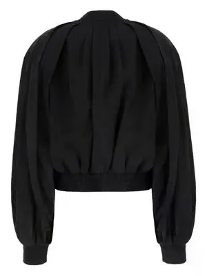 JUUN.J Pleated Balloon-sleeve Bomber Jacket