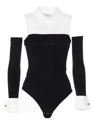 Elisabetta Franchi Embroidered-logo Bodysuit