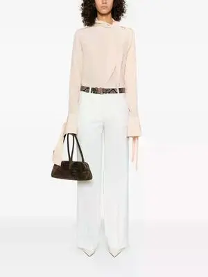 Ermanno Scervino Tie-neck Long-sleeve Blouse