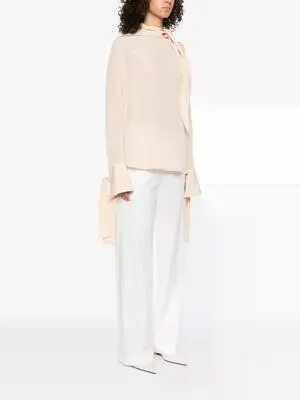 Ermanno Scervino Tie-neck Long-sleeve Blouse