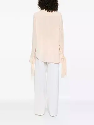 Ermanno Scervino Tie-neck Long-sleeve Blouse