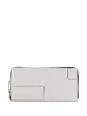 Comme Des Garçons Panelled Zip-around Wallet - White