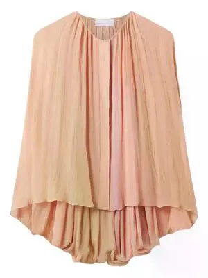 Stella McCartney Pleated Cape-sleeve Top