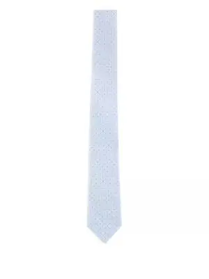 Paul Smith Patterned Silk Necktie - Blue
