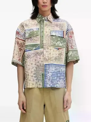 Rhude Patchwork Shirt - Neutrals