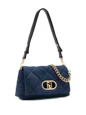 Liu Jo Lapuffy Quilted Denim Shoulder Bag
