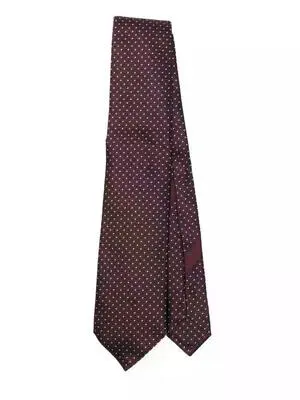 Dolce & Gabbana Geometric-pattern Silk Tie - Red