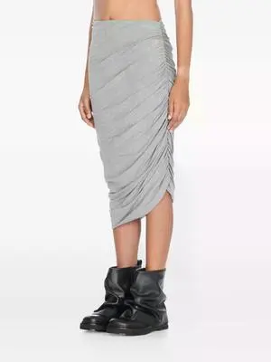 Attico Embroidered-logo Midi Skirt