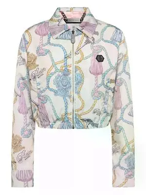 Philipp Plein Tassel-print Cropped Jacket