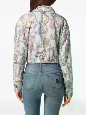 Philipp Plein Tassel-print Cropped Jacket
