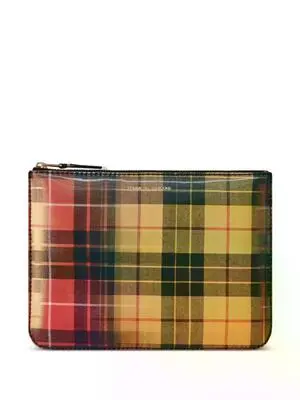 Comme Des Garçons Plaid-pattern Wallet - Red