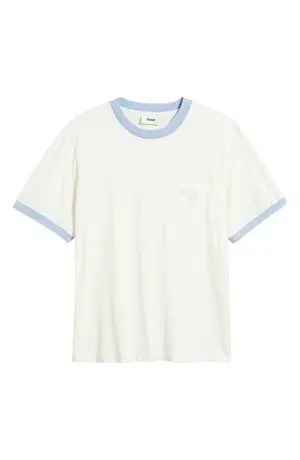 ELWOOD Pocket Ringer T-shirt - White/blue