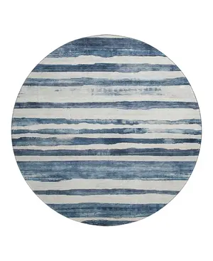 DALYN RUG COMPANY Dalyn Neo No16 Round Area Rug, 8' X 8 - Denim