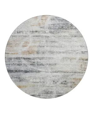 DALYN RUG COMPANY Dalyn Neo No3 Round Area Rug, 8' X 8 - Silver