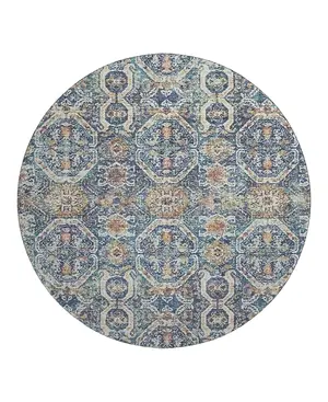 DALYN RUG COMPANY Dalyn Neo No6 Round Area Rug, 8' X 8 - Denim