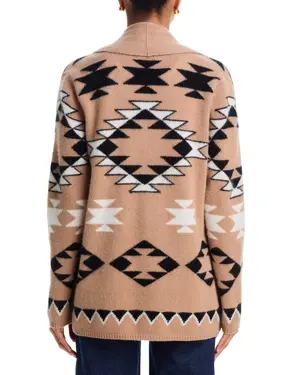 Aqua Cashmere Aztec Cardigan