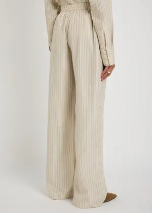 RÓHE Wide-leg Silk-chiffon Trousers - Stripe