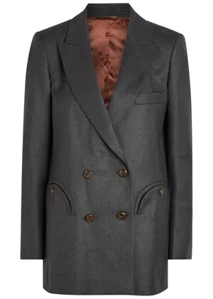 Double-breasted wool blazers