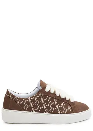 NUMERIS Signet Almond Suede Sneakers - Beige