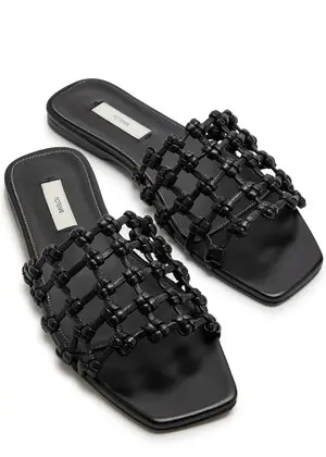 TOTEME Braided Leather Sliders