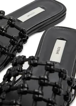 TOTEME Braided Leather Sliders