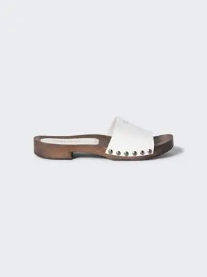 Miu Miu Glossed Mules Clogs For Women